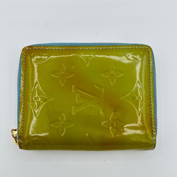 Louis Vuitton | Bags | Louis Vuitton Lv Green Blue Vernis Monogram Zip ...